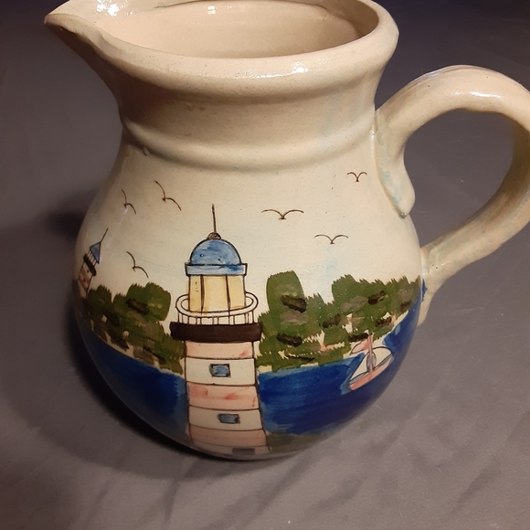 Accents | Ceramic Pitcher Lighthouse Design | Poshmark